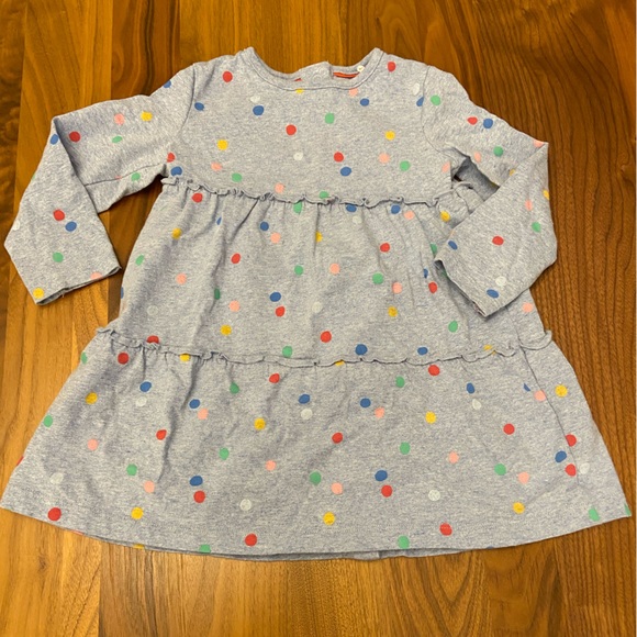 Baby Boden | Dresses | Baby Boden Polka Dots On Denim Long Sleeve Dress ...